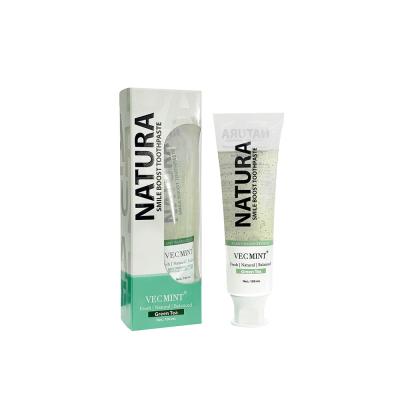 China NATURA VECMINT Smile Boost Toothpaste - Plant-Based Natural Green Tea Flavor Fresh Balanced Oral Care Paste 100ml for sale