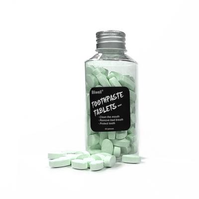 China Organic Solid Chewable Toothpaste Tablet Zero Waste Refillable for sale