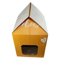 China Cat Scratching Post Cardboard Scratch Pad House Multiple Functions 53x33x32CM for sale