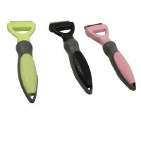 China Deshedding Pet Hair Remover Brush Stainless Steel Beauty Cleaning Tool Cats Dogs 183x57x29mm for sale