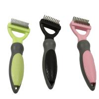 China Deshedding Pet Hair Remover Brush Stainless Steel Beauty Cleaning Tool Cats Dogs 183x57x29mm for sale