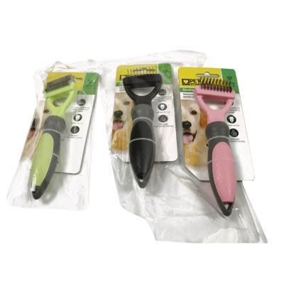 China Deshedding Pet Hair Remover Brush Stainless Steel Beauty Cleaning Tool Cats Dogs 183x57x29mm for sale