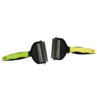 China Double Sided Pet Comb Brush Deshedding Tools For Dogs Dense Treatments Open Knot Comb 189x108x26mm for sale