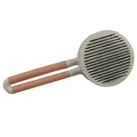 China Cat Shedding Brush Automatic Pet Comb Brush Metal One Click Self Cleaning  117g for sale