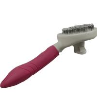 China Fine Needle Antibacterial Pet Comb Brush Self Cleaning Slicker Brush For Cats Dogs Hair 171g for sale