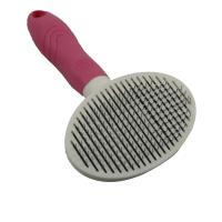 China Fine Needle Antibacterial Pet Comb Brush Self Cleaning Slicker Brush For Cats Dogs Hair 171g for sale