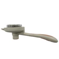 China Deodorant Stainless Steel Pet Comb Brush Universal  Hair Removal Corner Massage Cat Brush 108g for sale