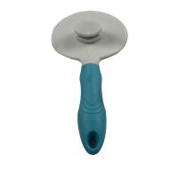 China Large Deshedding Self Cleaning Pet Comb Brush For Shedding With Button Hair Removal Cats Dogs 160g for sale