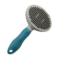 China Large Deshedding Self Cleaning Pet Comb Brush For Shedding With Button Hair Removal Cats Dogs 160g for sale