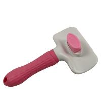 China Massaging Shell Shedding Pet Comb Brush Steel Button That Cuts Hair Removal for sale
