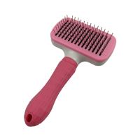 China Massaging Shell Shedding Pet Comb Brush Steel Button That Cuts Hair Removal for sale