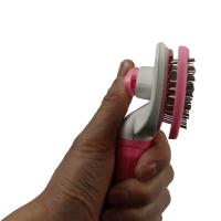 China Massaging Shell Shedding Pet Comb Brush Steel Button That Cuts Hair Removal for sale