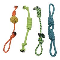 China Small Strong Durable Pet Toys Recycled Training Color Cotton Rope Cat Dog 55g for sale