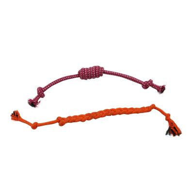 China Tough Durable Pet Toys Set Interactive Chew Toy Natural Pet Cotton Rope 30cm for sale
