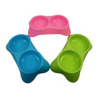China 15CM 16cm 34cm 25cm 304 Stainless Steel Dog Bowl Green Grey Gold Dishes Small Round Double for sale