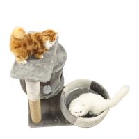 China Cool Cat Climbing Furniture Non Slip 2 Tier Level 48 Inch Indoor Cat Tree House for sale