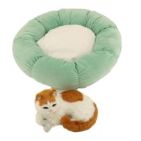 China Soft Comfortable Pet Bed 60cm 70cm Suede Canvas Dog Bed Cozy Calming Cat Bed 40CM 55CM for sale