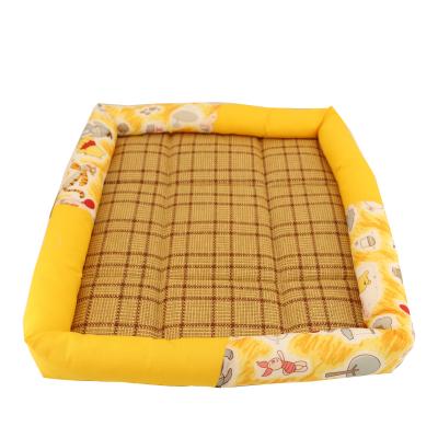 China 34 32 26 inch Comfortable Pet Bed couch Summer Rattan Mat Fabric 3D Structure Moisture Ventilation for sale