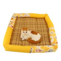 China 34 32 26 inch Comfortable Pet Bed couch Summer Rattan Mat Fabric 3D Structure Moisture Ventilation for sale