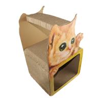 China Castle Cardboard Cat Scratcher Bed House Scratching Houses Cozy Space Multiple Layers 51.5x31x11CM for sale