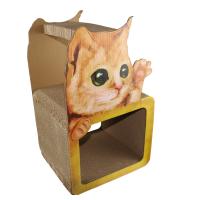 China Castle Cardboard Cat Scratcher Bed House Scratching Houses Cozy Space Multiple Layers 51.5x31x11CM for sale