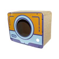 China Cute Cat Scratcher Toy Cardboard Box Scratching Playing Relaxing 44x22x34CM for sale