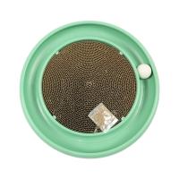 China Track Ball Cat Scratching Board Rug Tray Round With Ball Door Frame 405x405x50mm for sale