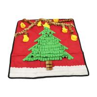 China Christmas Tree Snuffle Mat Enrichment Nosework Training Washable Dog Feeding Mat Puzzle 70cm for sale