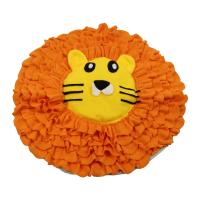 China Homemade Pet Sniffing Mat For Dogs Lion Round Pad Lick Mat Food Lick Toys 47cm for sale