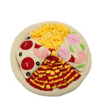 China Pizza Shape Dog Pet Sniffing Mat Plastic Rabbit Puppy Puzzle Toys Training Bowl 20inch for sale