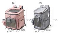 China Cat Dog Hiking Backpack Pet Travel Bag Airline Approved Breathable Large 16.9 In 13.4