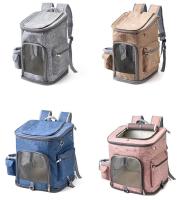 China Cat Dog Hiking Backpack Pet Travel Bag Airline Approved Breathable Large 16.9 In 13.4