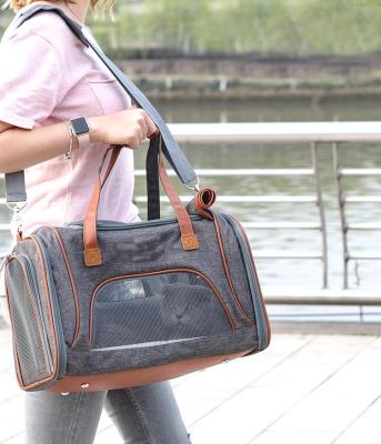 China Small Cat Dog Folding Pet Carrier Travel Bag On Wheels Out Going 16x10x8 13x13x8 18x11x11 for sale