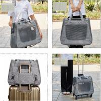 China Oxford Fabric Pet Travel Carrier Bag Strong Heavy Duty Dog Friendly Trolley Bag for sale