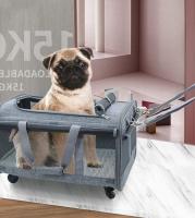 China Oxford Fabric Outdoor Soft Pet Trolley Bag OEM ODM For Cats Dogs for sale
