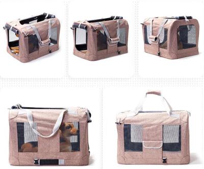 China Foldable Breathable Dog Cat Pet Carrier Bag For Travelling for sale