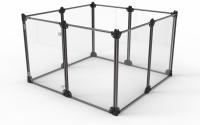 China Rectangular Design Portable Pet Fences Clear Dog And Cat Playpens for sale