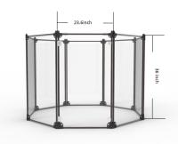 China Foldable Metal Pet Fence Indoor Clear Acrylic Playpen For Animals for sale