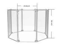 China Portable Aluminium Acrylic Pet Playpen For Dog Puppy Rabbit for sale