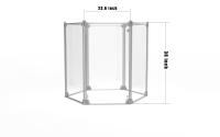 China Portable Aluminium Acrylic Pet Playpen For Dog Puppy Rabbit for sale