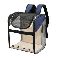 China PVC Completely Transparent And Foldable Breathable Pet Travel Carrier Cat Backpack for sale