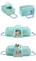 China Expandable Cat Dog Soft-Sided Pet Travel Carrier Bag With Removable Fleece Pad And Pockets for sale