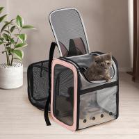 China Expandable Outdoor Portable Pet Carrier Travel Bag Visible Pet Carrier Backpack for sale
