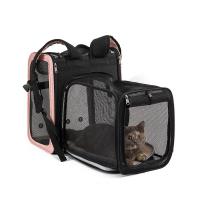 China Expandable Outdoor Portable Pet Carrier Travel Bag Visible Pet Carrier Backpack for sale