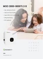 China Growatt MOD 9000TL3-X 9kW Three Phase On Grid Solar Inverter 1100V DC 98.6% Efficiency for sale