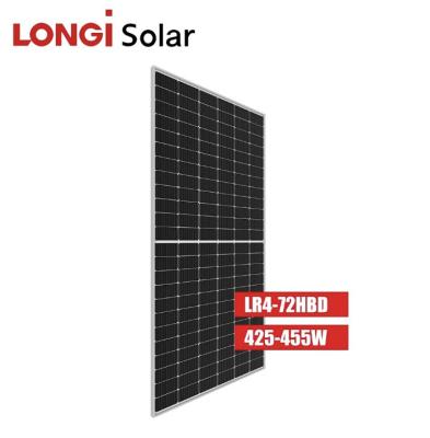 China Longi 450W Half Cell Mono Facial Solar Panel 166mm LR4-72HPH-450M 20.7% Efficiency CE for sale