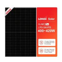 China Half Cell Mono Photovoltaic Solar Panel Longi LR5 54HPB 420M Single Glass 400W 420W 21.5% Efficiency for sale