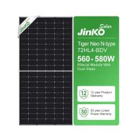 China Jinko JKM560-580N-72HL4-BDV Mono Solar Panel 560W-580W N Type Dual Glass Bifacial for sale