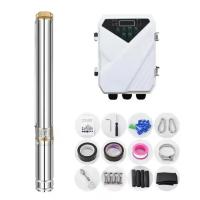 China Solar Powered Deep Well Submersible Water Pump 200W 24V DC for Agriculture Irrigation for sale