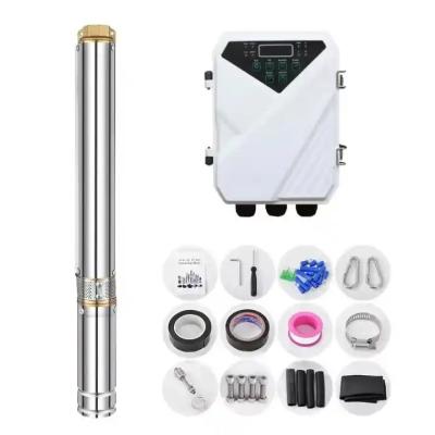 China Solar Powered Deep Well Submersible Water Pump 200W 24V DC for Agriculture Irrigation for sale